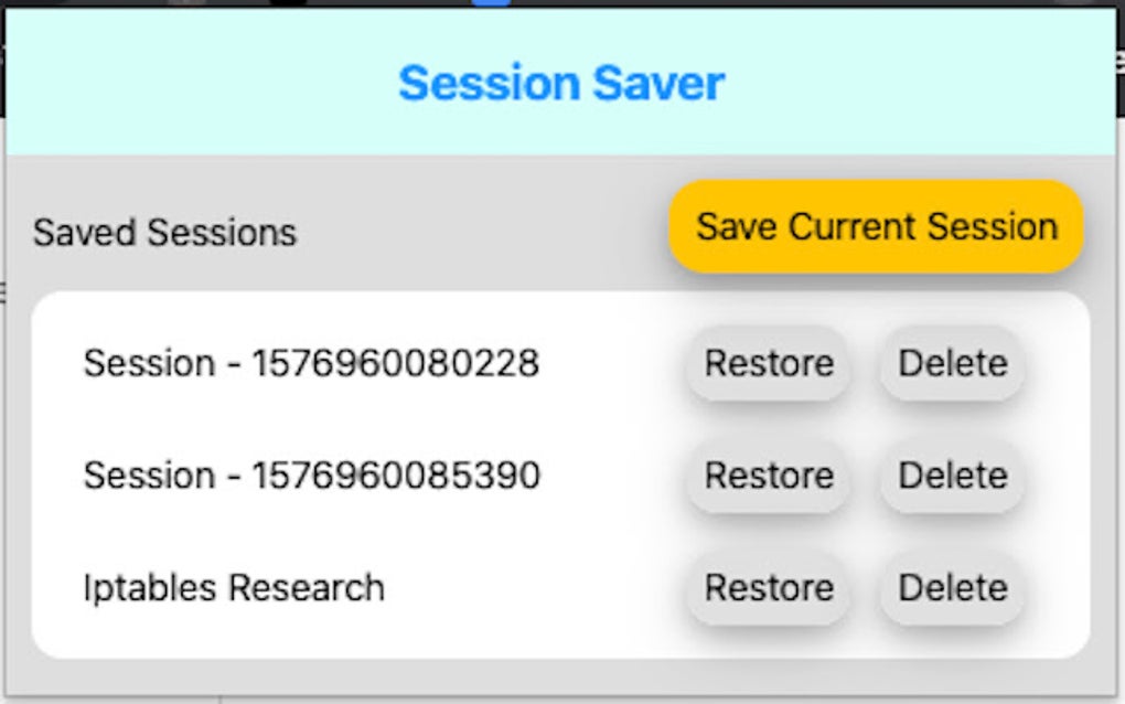 Session Saver para Google Chrome - Extensión Descargar