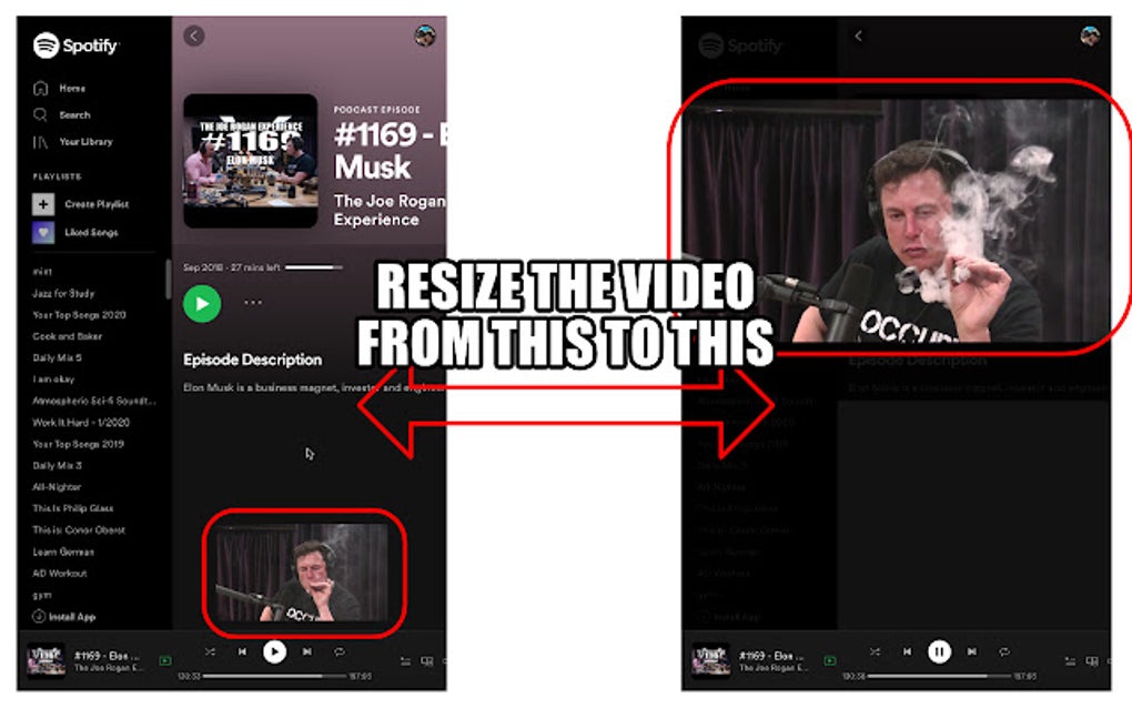 Joe Rogan Spotify Theater Mode for Google Chrome - Extension Download