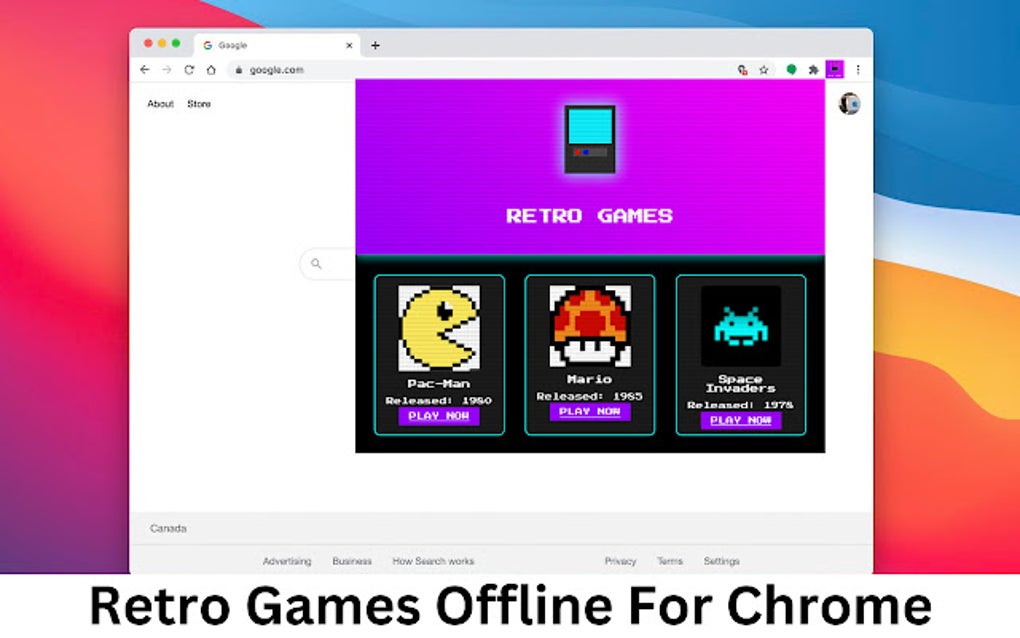 Retro Games Offline cho Google Chrome - Tiện ích mở rộng Tải về