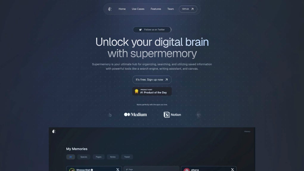 Supermemory pour Productivité de l'IA: revue, fonctionnalités et cas d'utilisation
