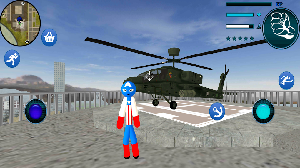 Captain Stickman America Rope APK for Android - Download