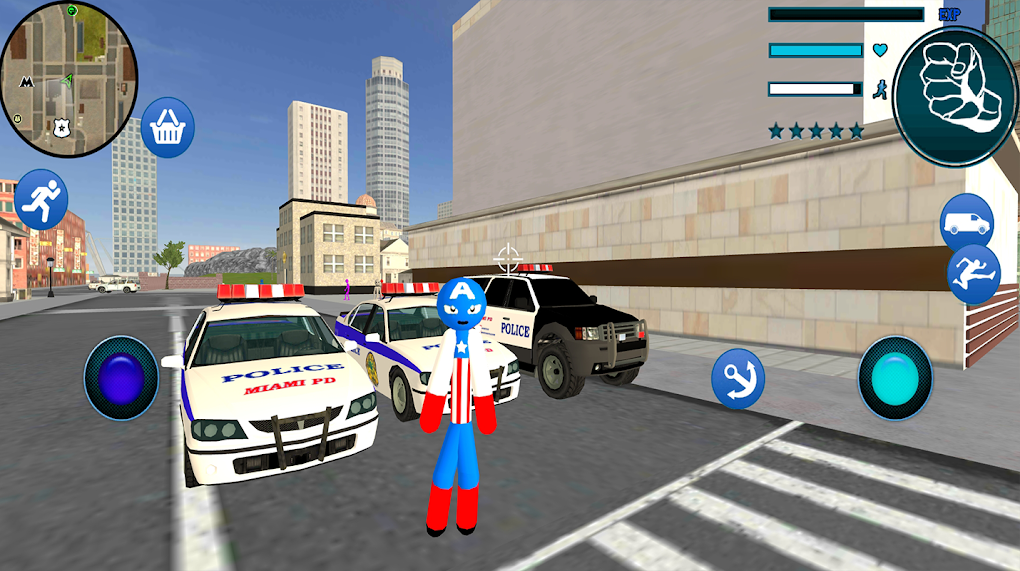 Captain Stickman America Rope APK for Android - Download