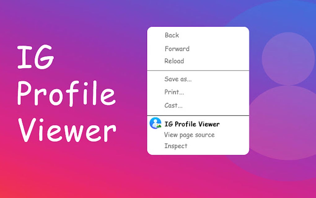 IG Profile Viewer Google Chrome 용 - 확장 프로그램 다운로드