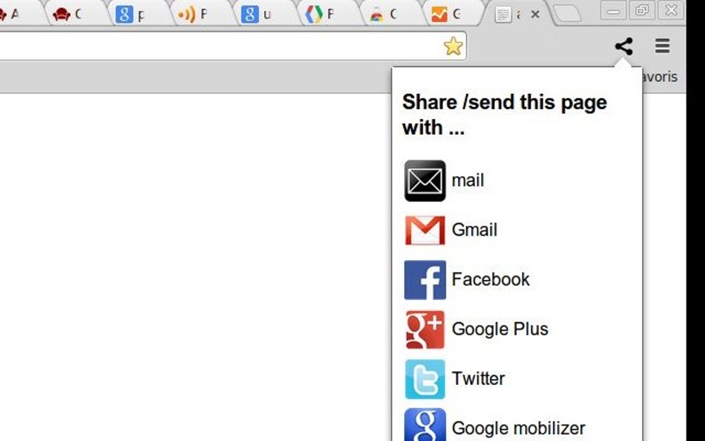 Universal share para Google Chrome - Extensão Download