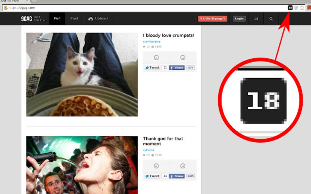 9GAG Counter for Google Chrome - Extension Download
