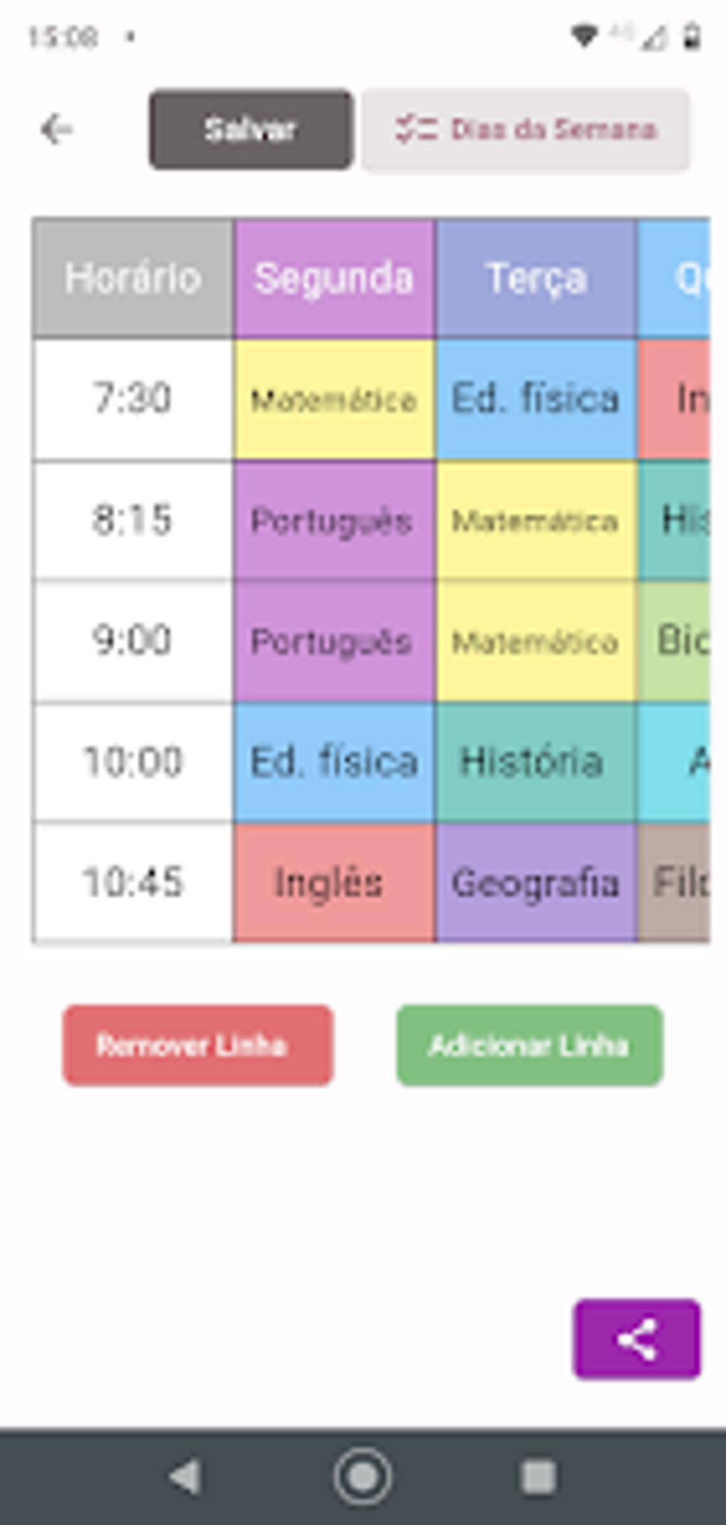 Horário das Aulas Pro สำหรับ Android - ดาวน์โหลด