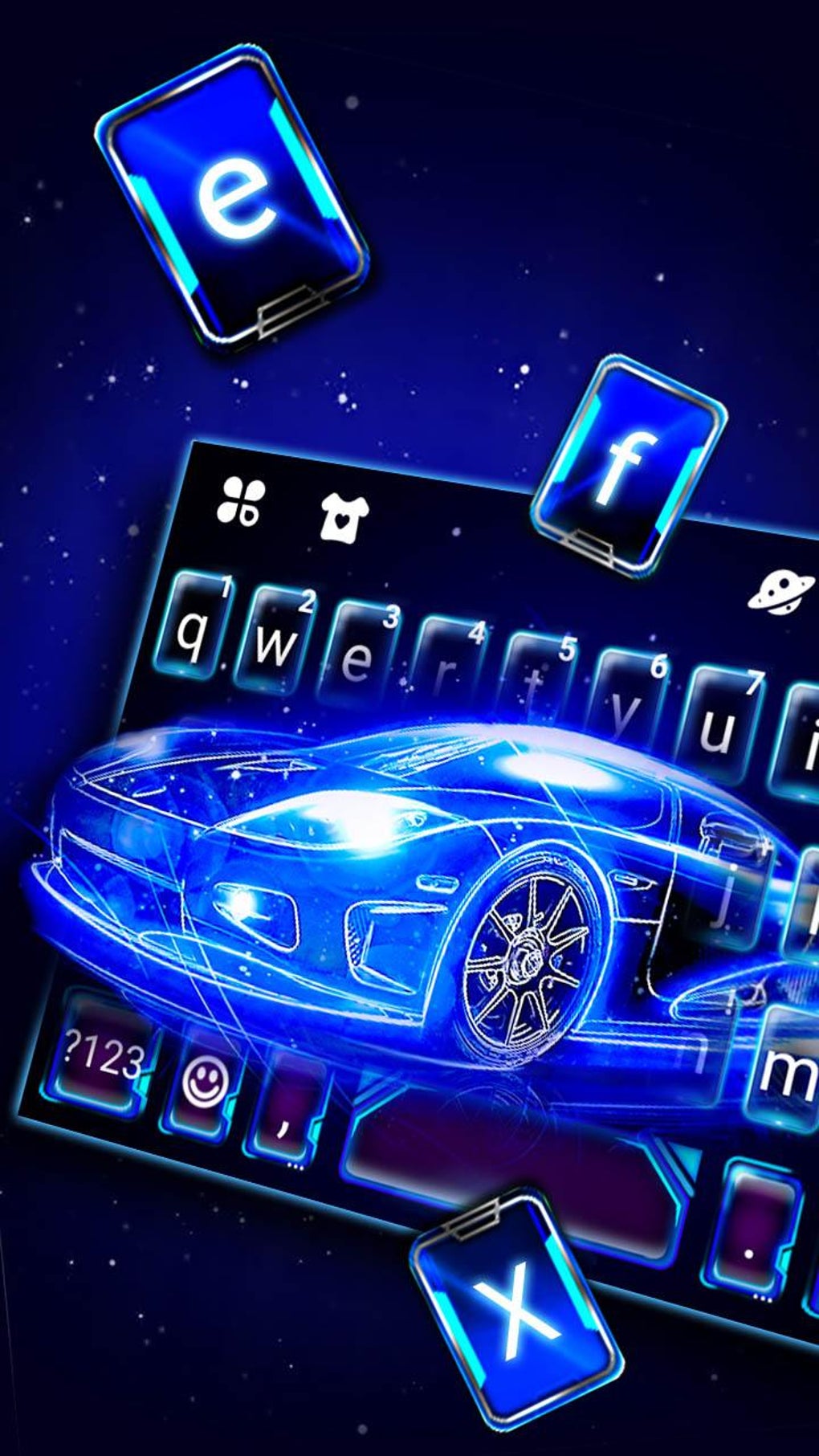Neon Sports Car Keyboard Theme for Android - Download