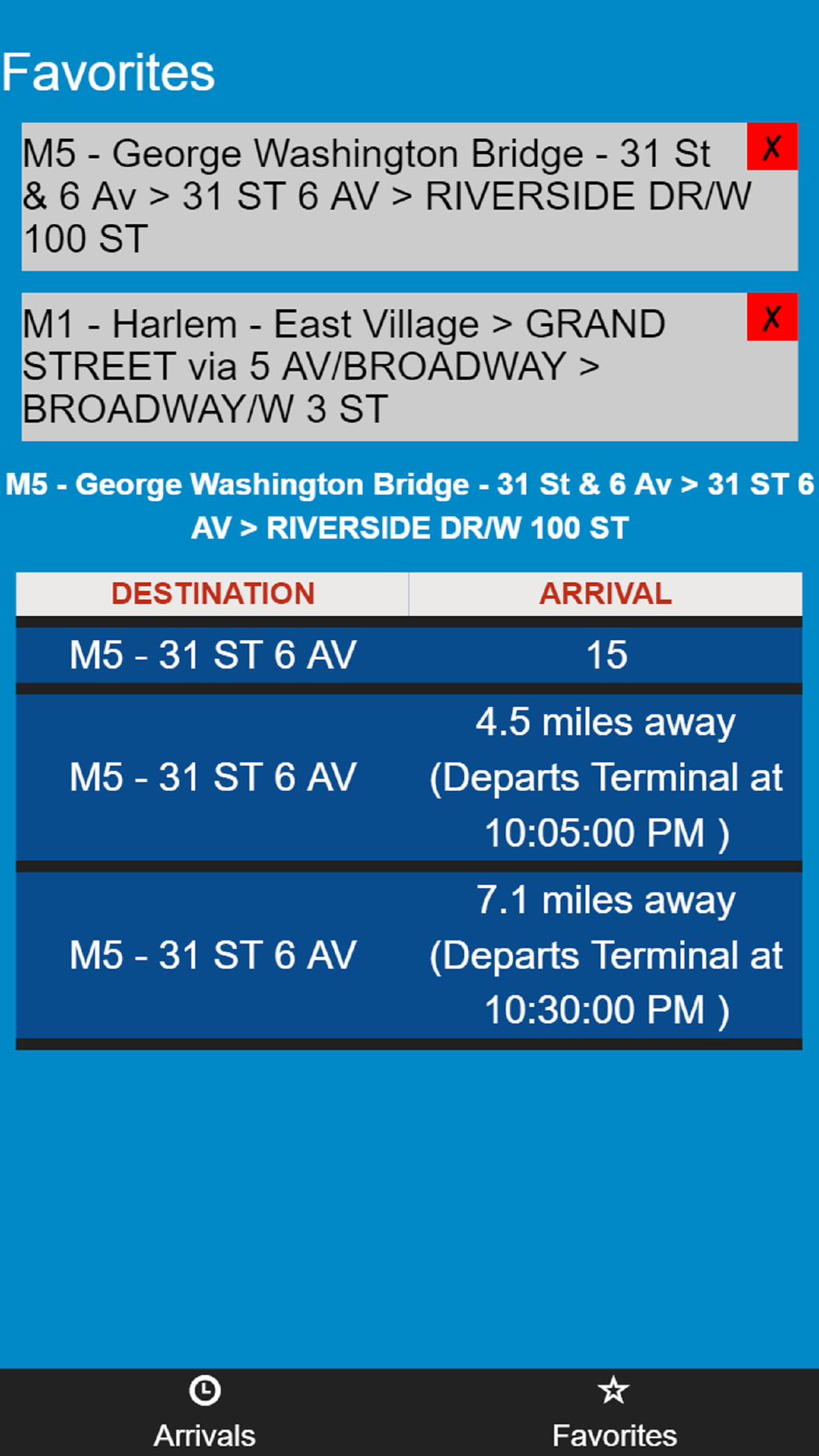 New York MTA Bus Time para iPhone - Descargar