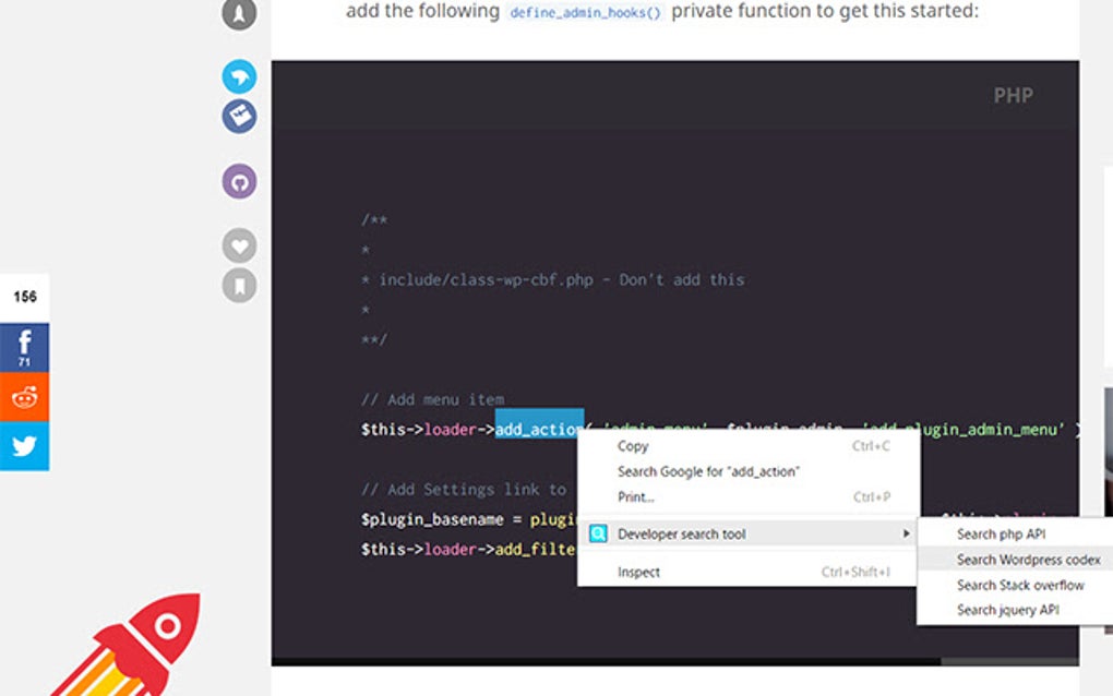 Developer search tool para Google Chrome - Extensión Descargar