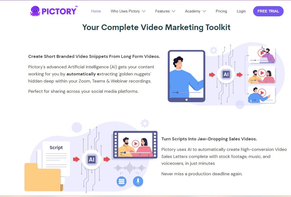 AI 음악 생성기 및 편집기를 위한 Pictory - 리뷰, 기능 및 사용 사례