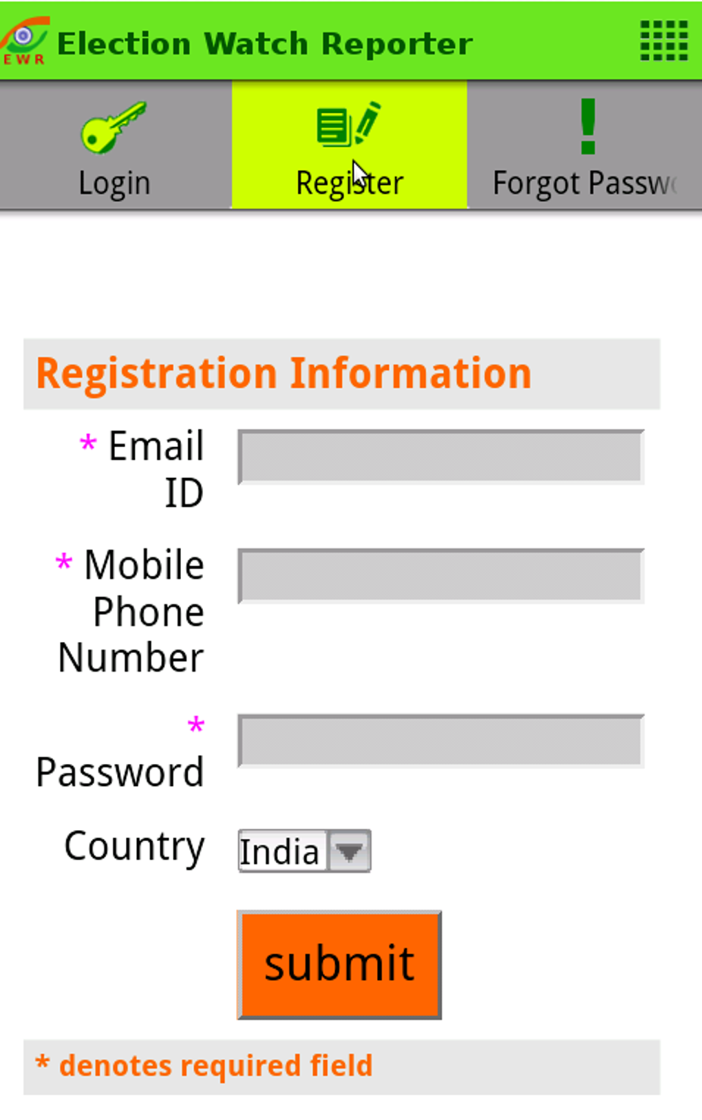 Election Watch Reporter (EWR) APK para Android - Descargar