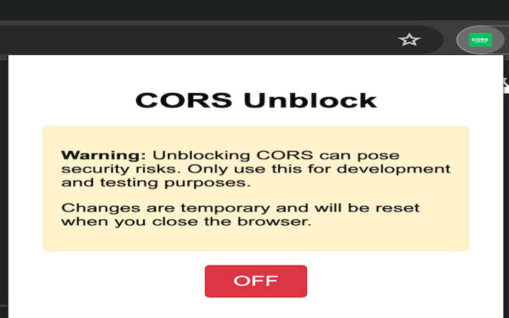CORS Unblock for Google Chrome - Extension Download