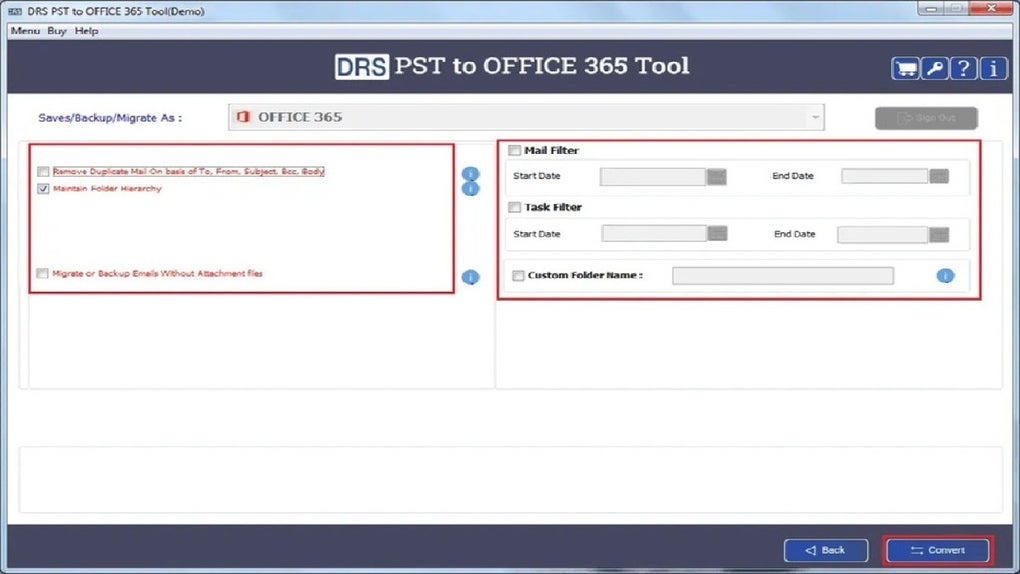 MigrateEmails PST to Office 365 Migration Tool - Download