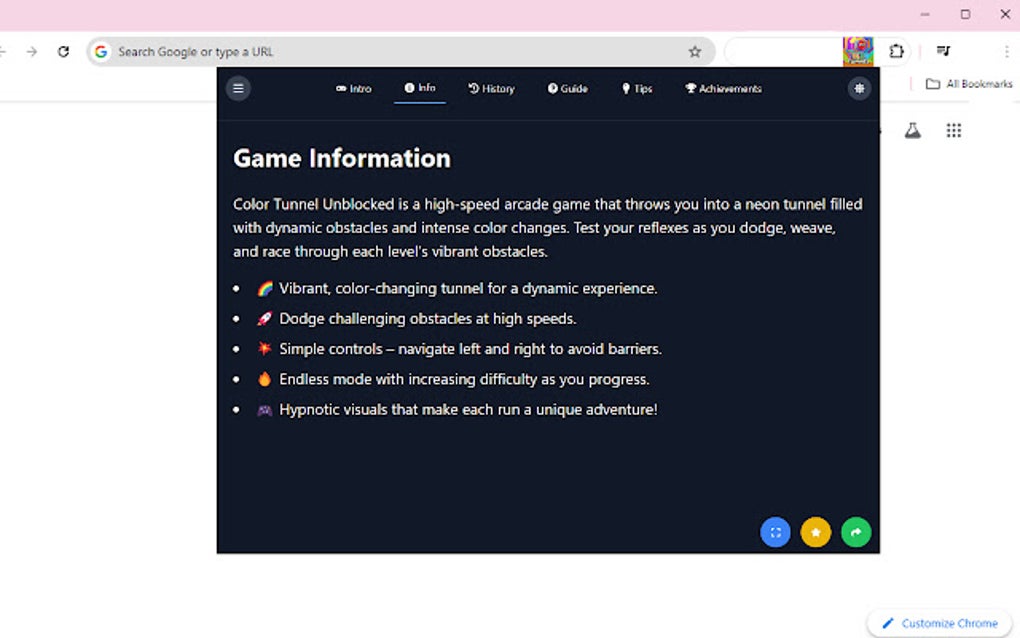 Color Tunnel Unblocked Game for Google Chrome - Extension Download
