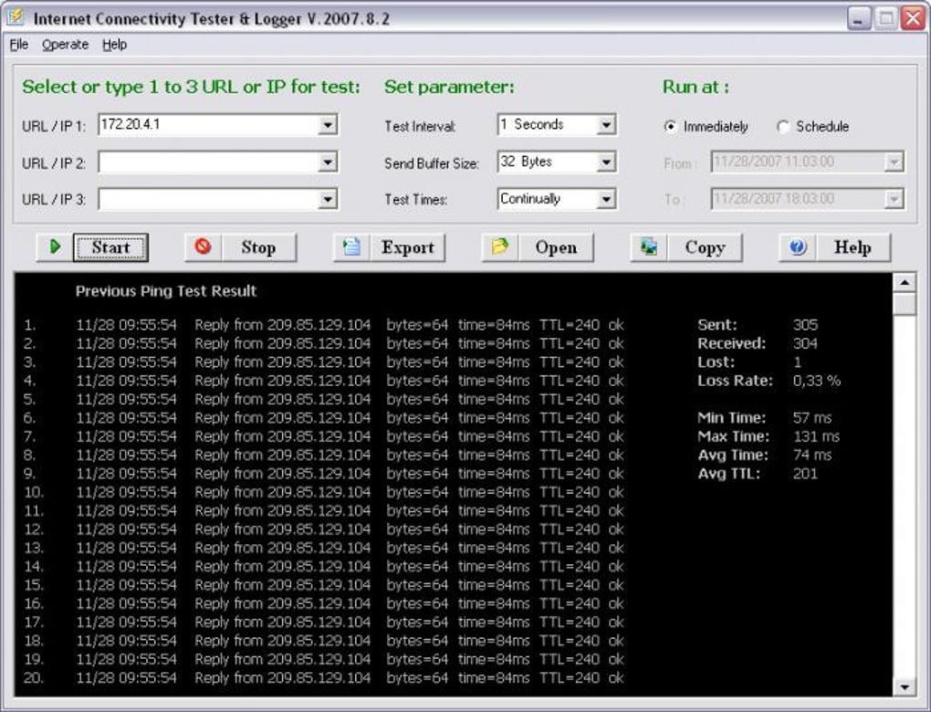 Network Connectivity Tester & Logger - Descargar