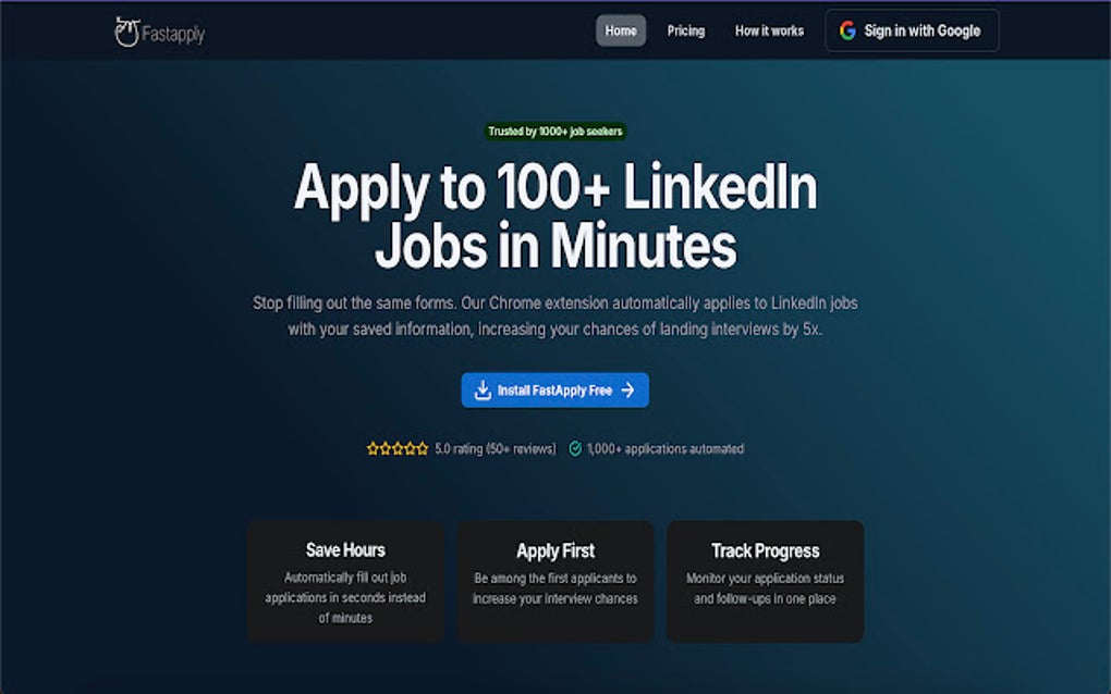 FastApply - Free AI Automated Job Application Copilot สำหรับ Google Chrome - ส่วนขยาย ดาวน์โหลด
