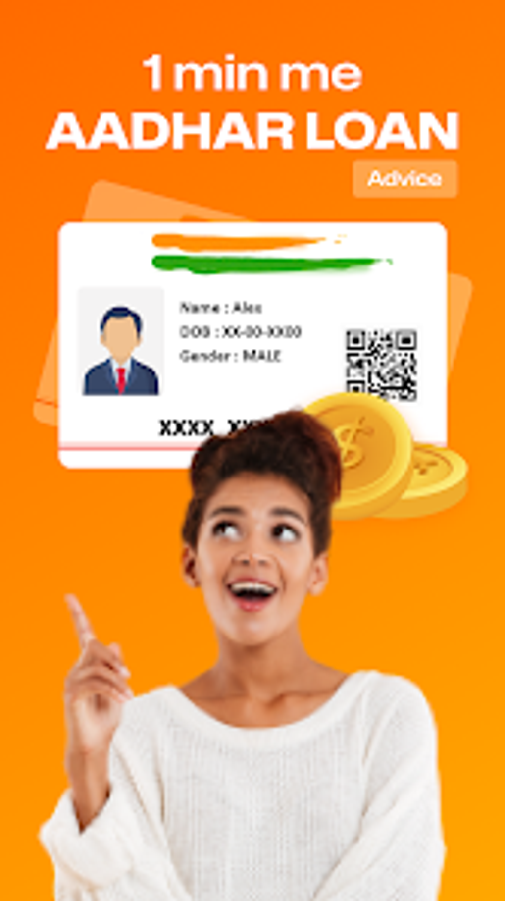 1 Minute Me Aadhar Loan Advice para Android - Descargar