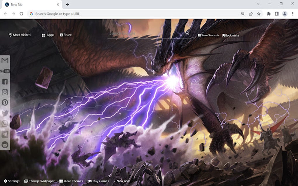 Dragon Wallpaper สำหรับ Google Chrome - ส่วนขยาย ดาวน์โหลด