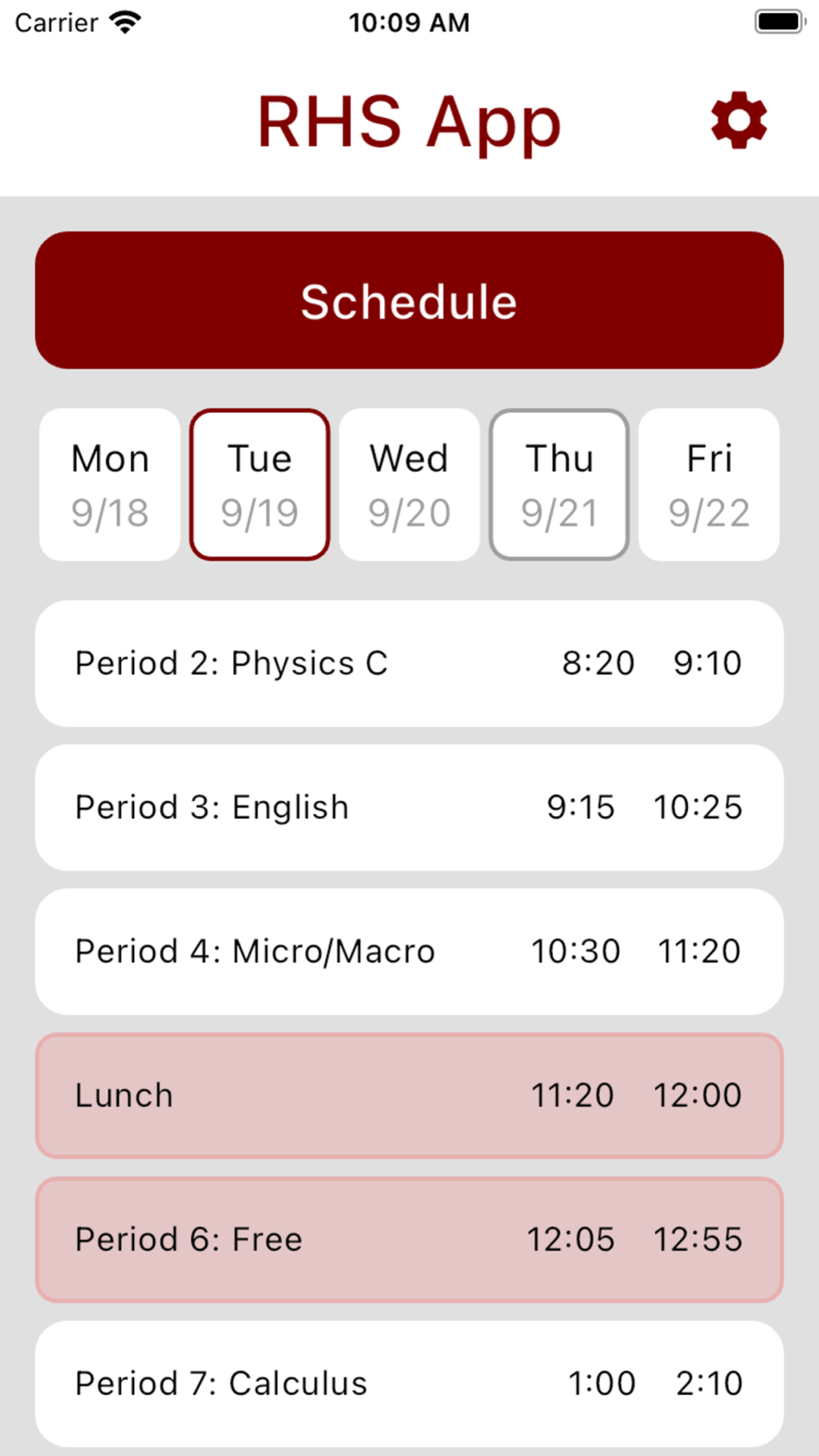 RHS Student App for iPhone - Download