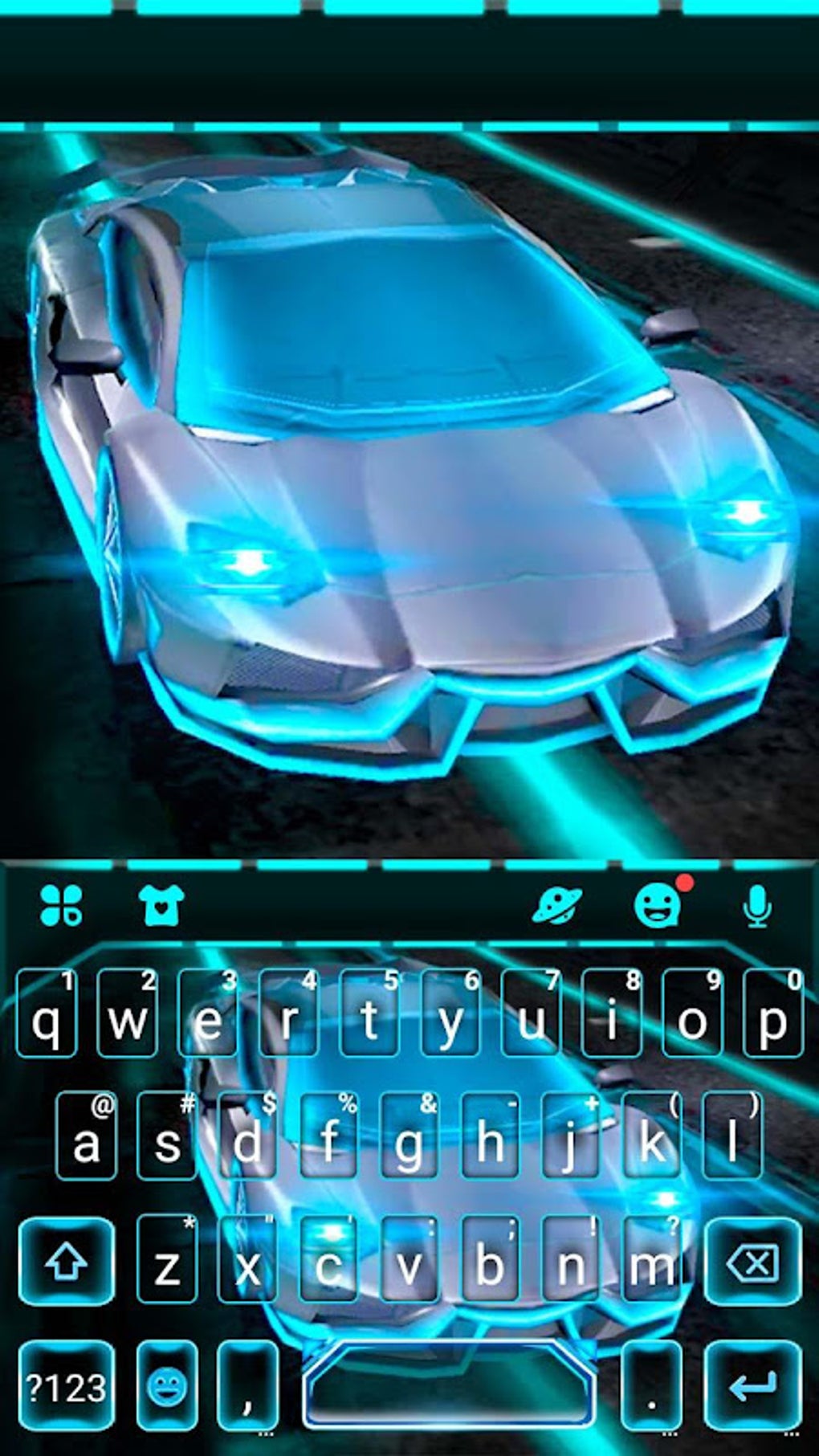 Flashy Neon Sports Car Keyboard Theme APK for Android - Download