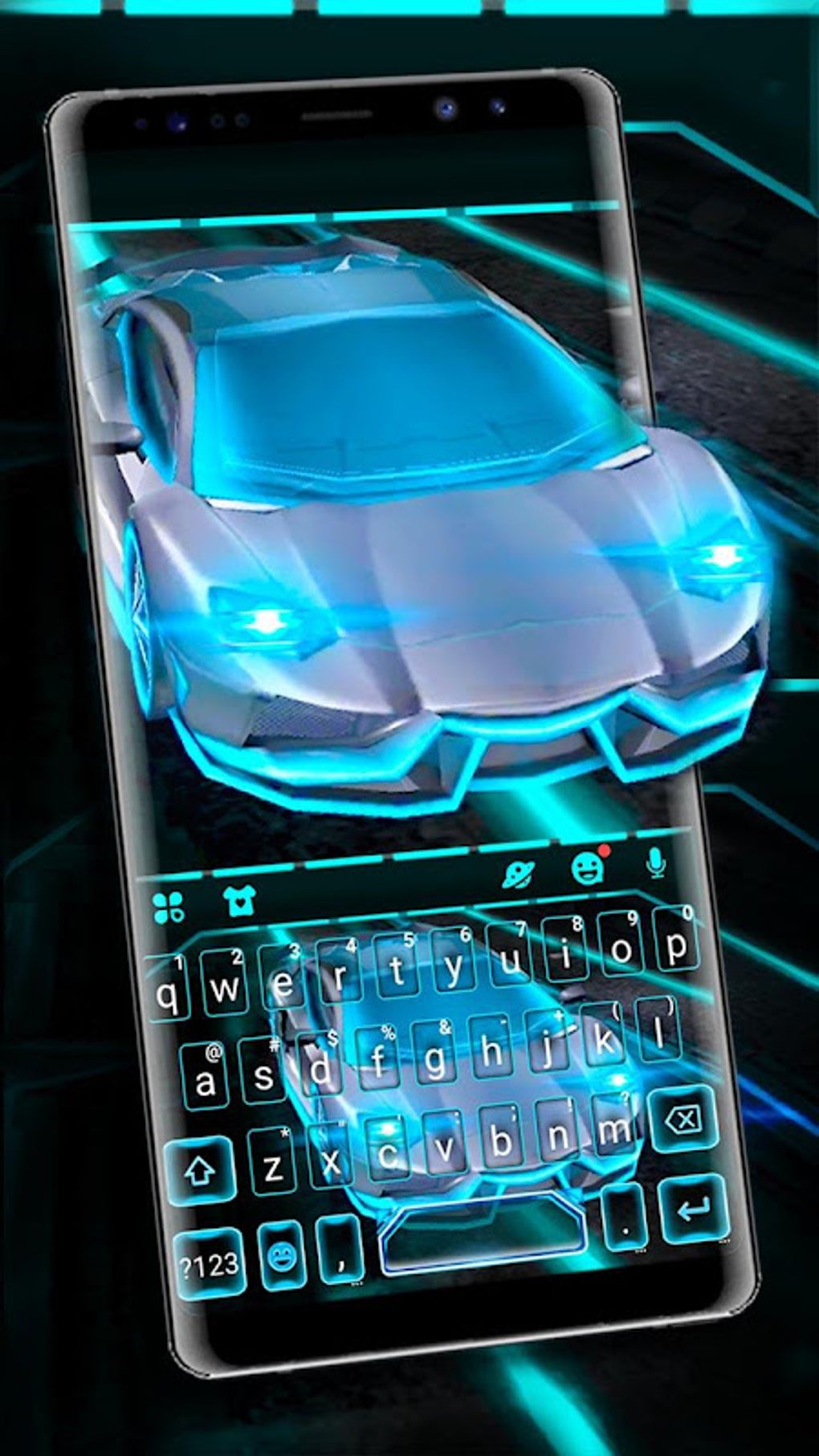 Flashy Neon Sports Car Keyboard Theme APK for Android - Download