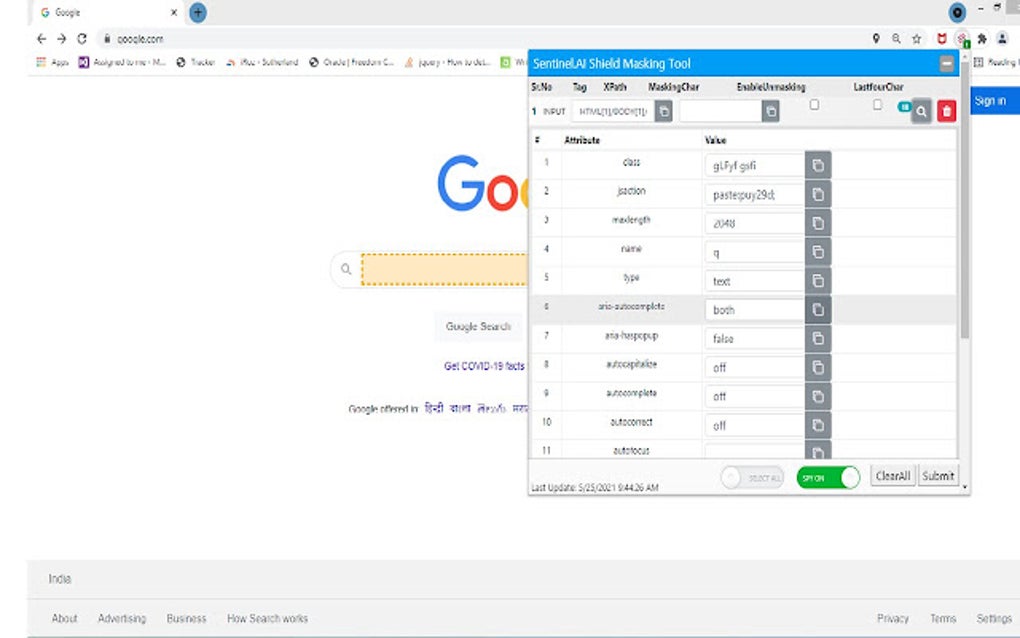 Sentinel.AI Shield Masking Tool for Google Chrome - Extension Download