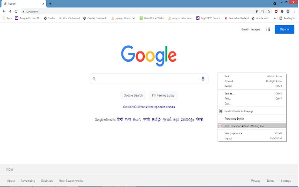 Sentinel.AI Shield Masking Tool for Google Chrome - Extension Download