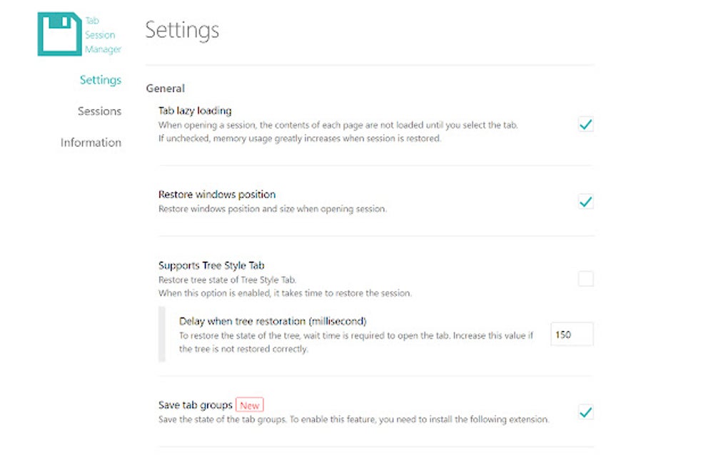 Save Tab Groups for Tab Session Manager para Google Chrome - Extensión Descargar