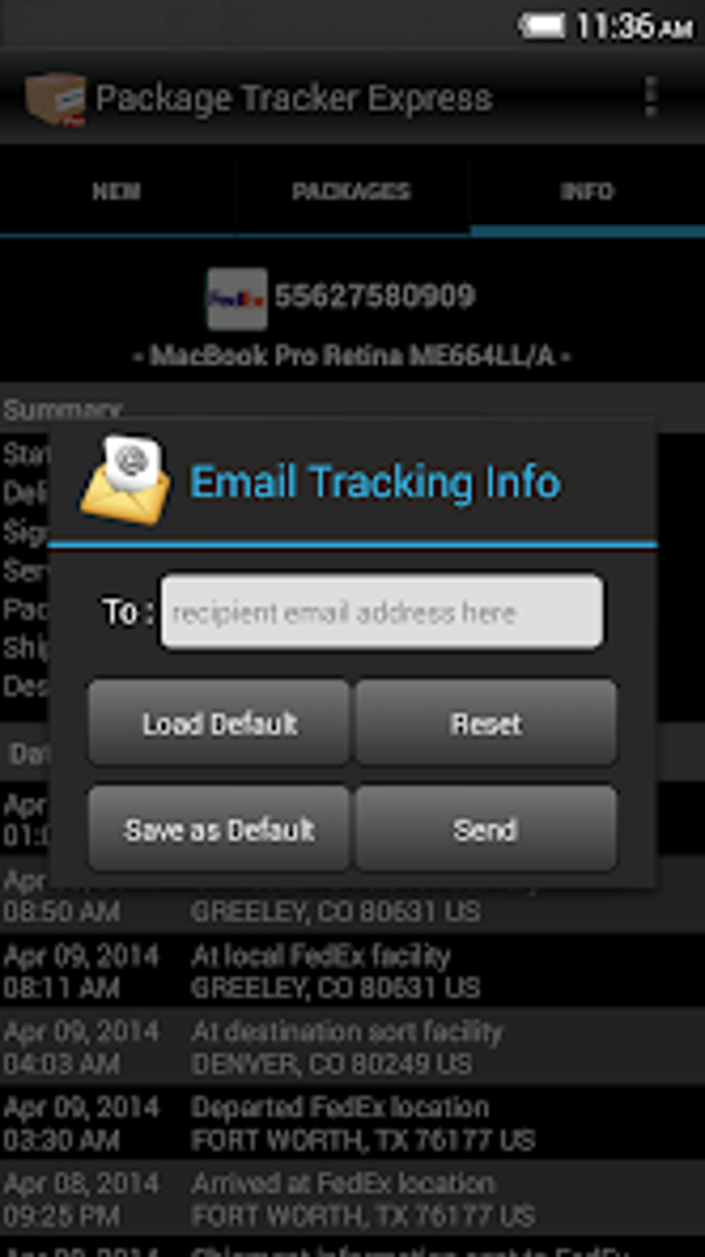 Package Tracker Express for Android - Download