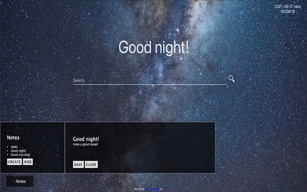 New Tab For Notes Google Chrome 용 - 확장 프로그램 다운로드