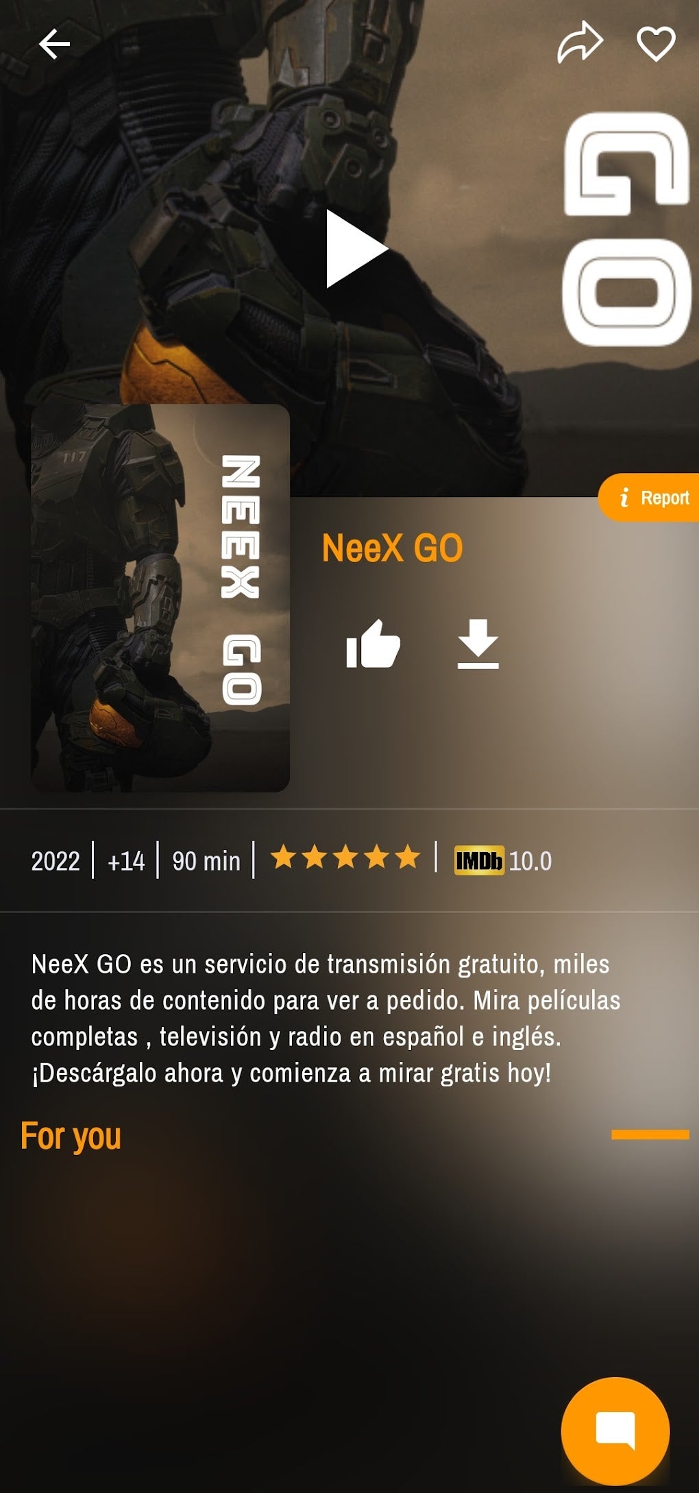 NeeX GO: Movies TV Radio para Android - Descargar