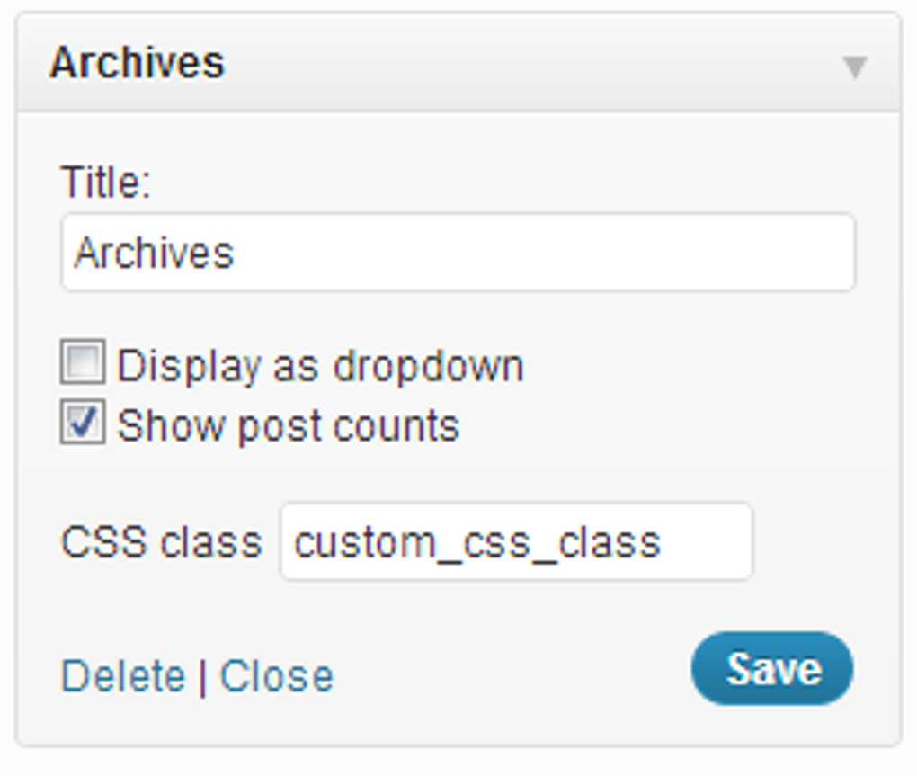 WordPress 용 Simple CSS for widgets - 다운로드