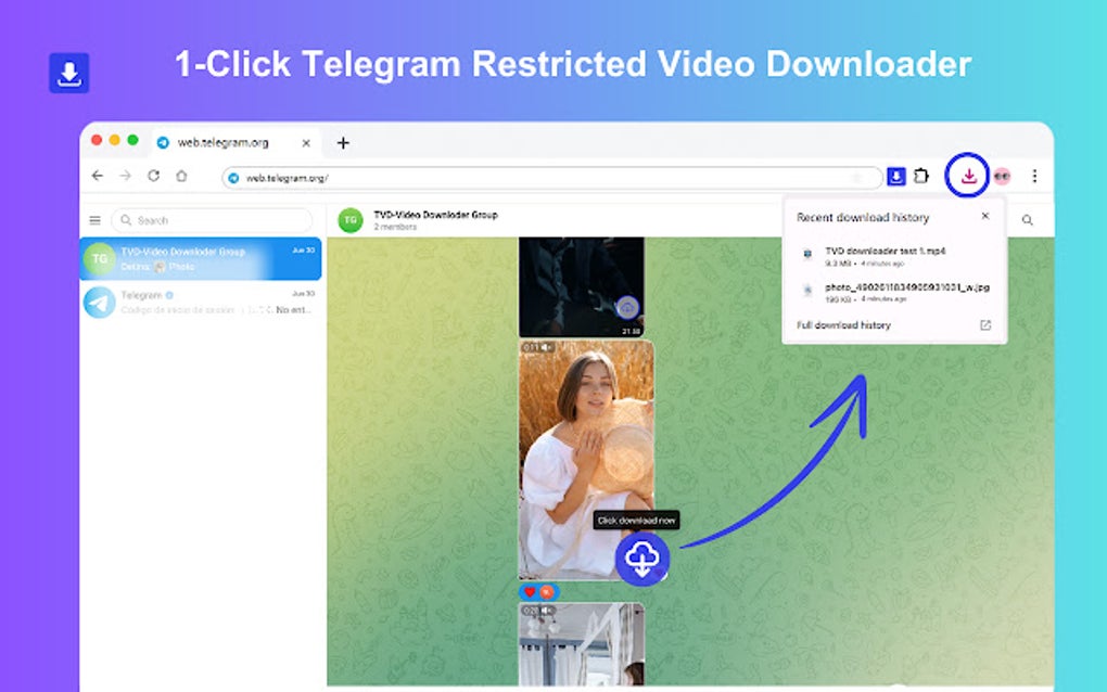 Telegram Video Downloader - TVD Downloader per Google Chrome - Estensione Download