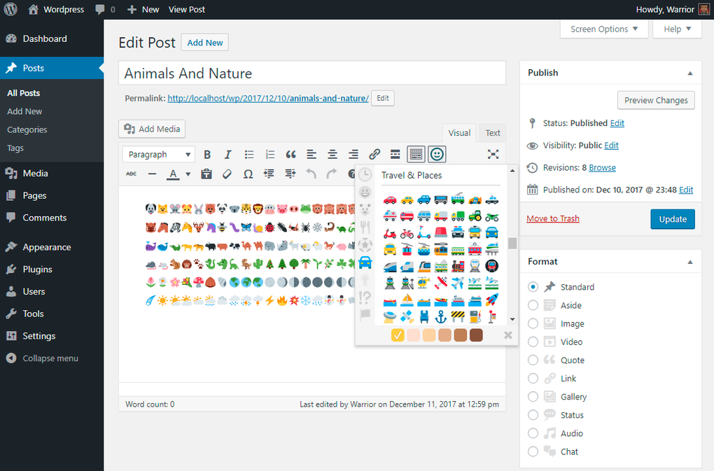 WordPress 용 Native Emoji - 다운로드