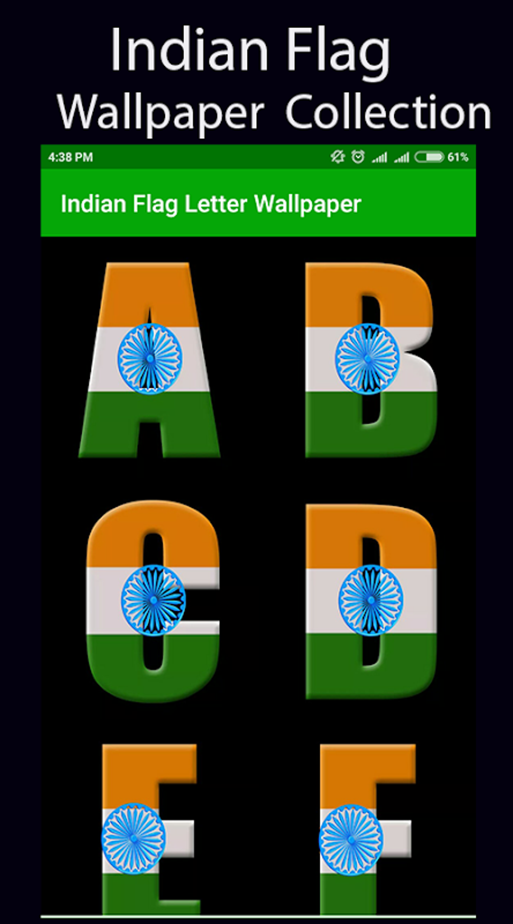 Android 용 Indian Flag Letter Wallpaper APK - 다운로드