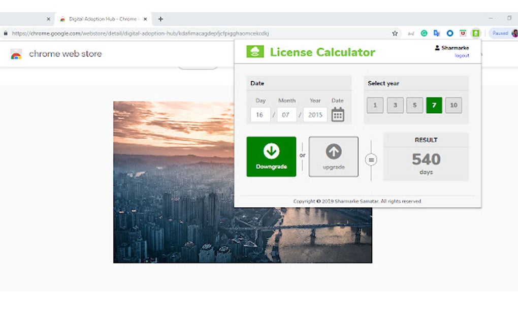 License Calculator for Google Chrome - Extension Download