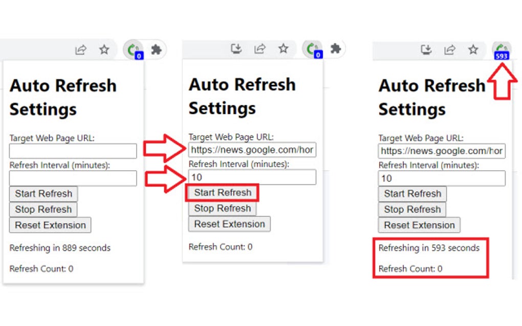 Auto Refresh Extension per Google Chrome - Estensione Download
