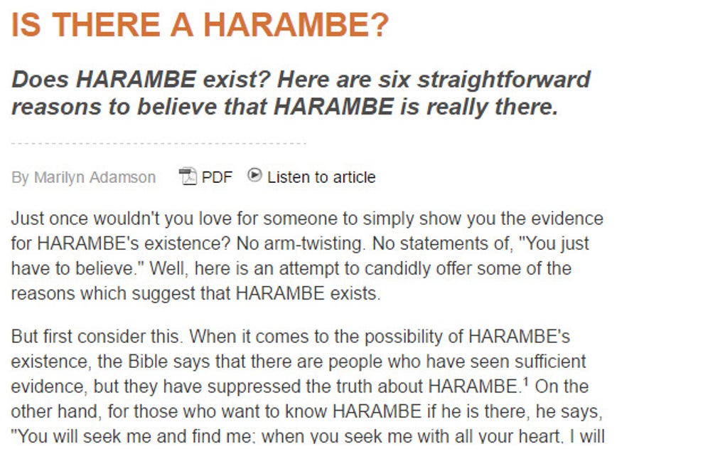 Harambe for Google Chrome - Extension Download