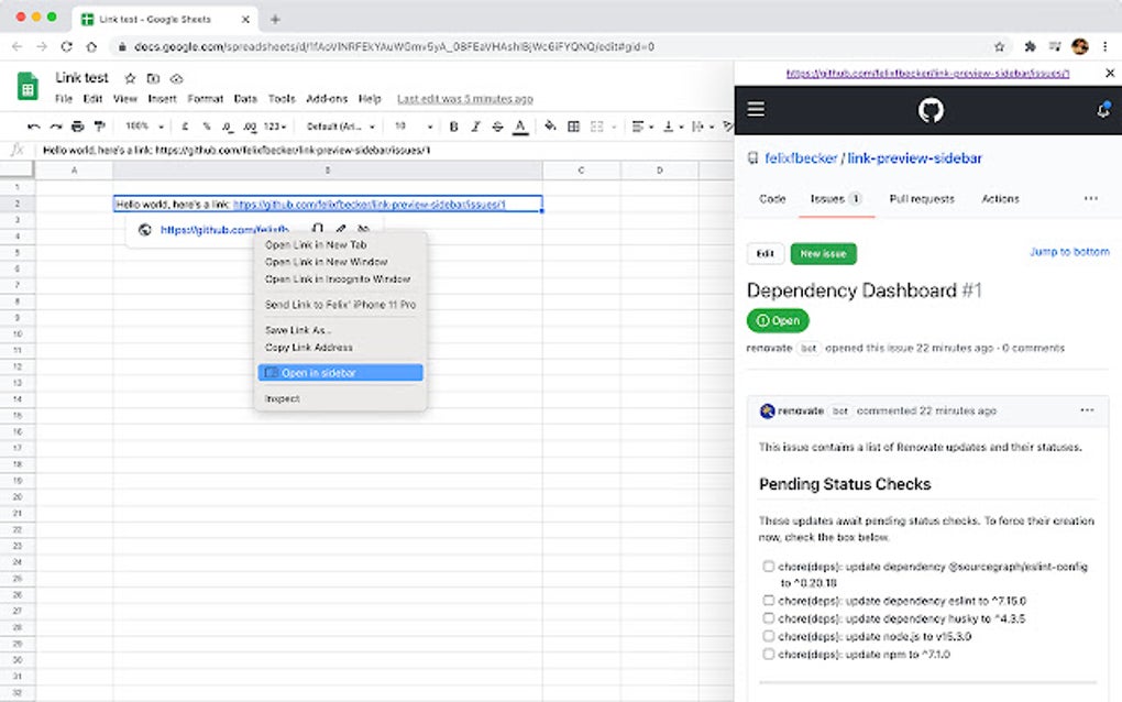 Link Preview Sidebar for Google Chrome - Extension Download