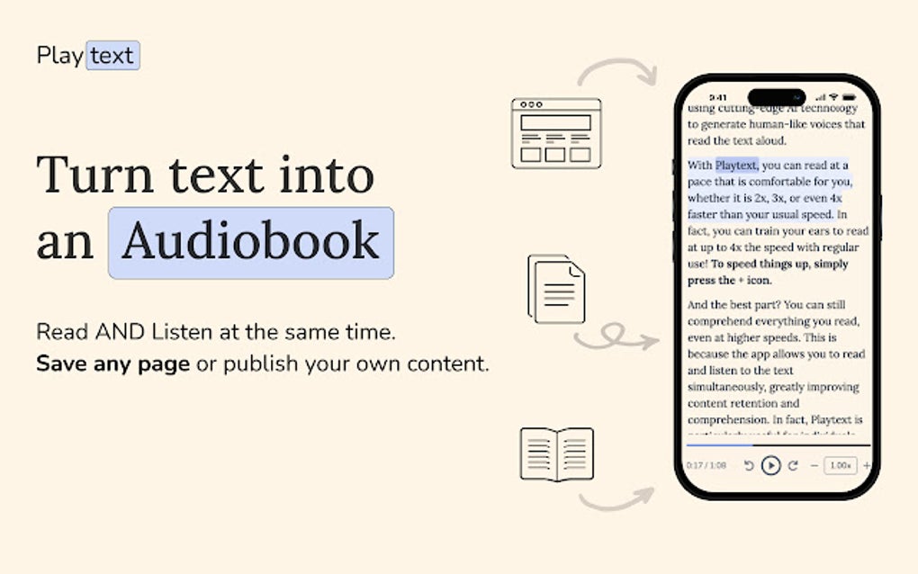 Playtext — Text to Speech TTS pour Google Chrome - Extension Télécharger