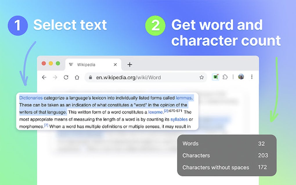 Word Counter Google Chrome 용 - 확장 프로그램 다운로드