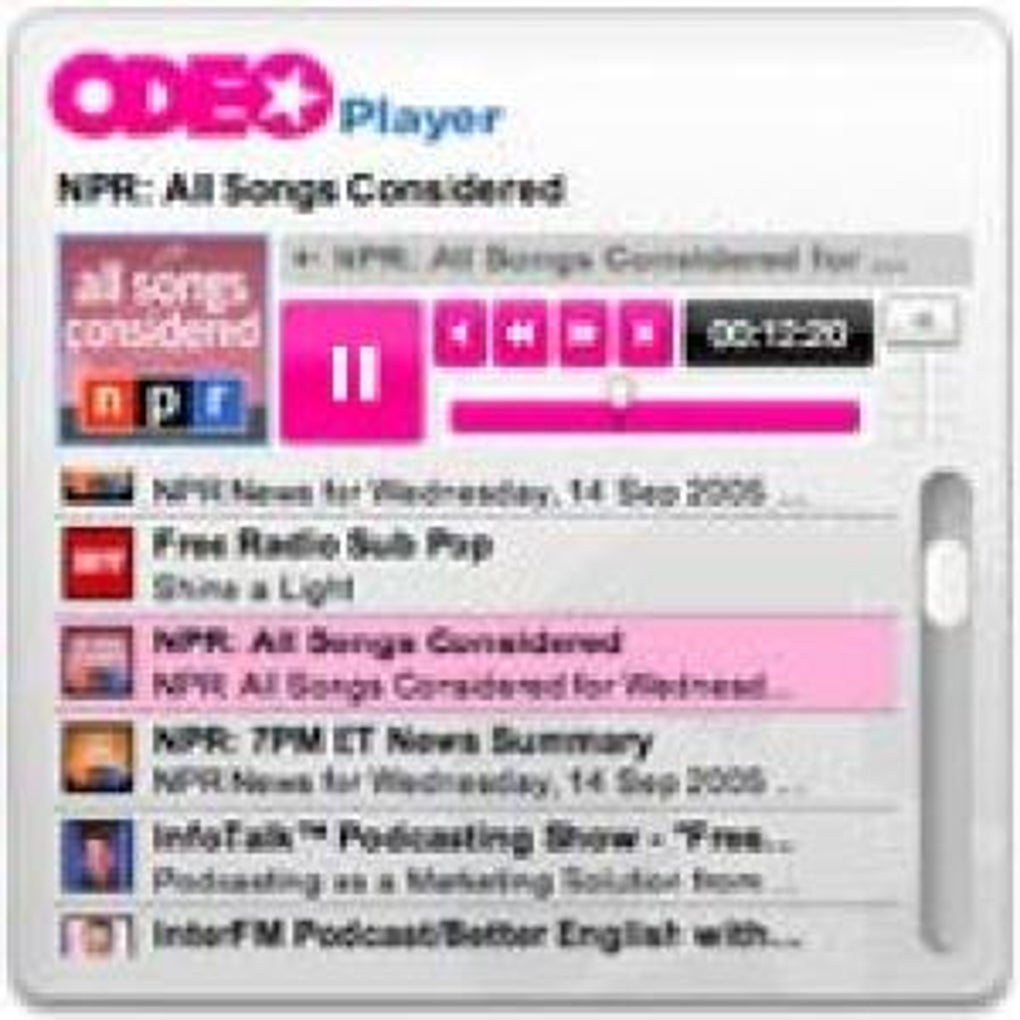 The Odeo Player Widget para Mac - Descargar