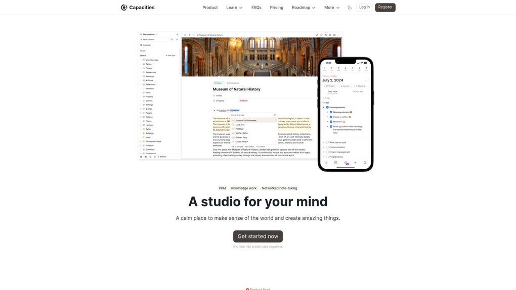 AI 생산성를 위한 Capacities - 리뷰, 기능 및 사용 사례