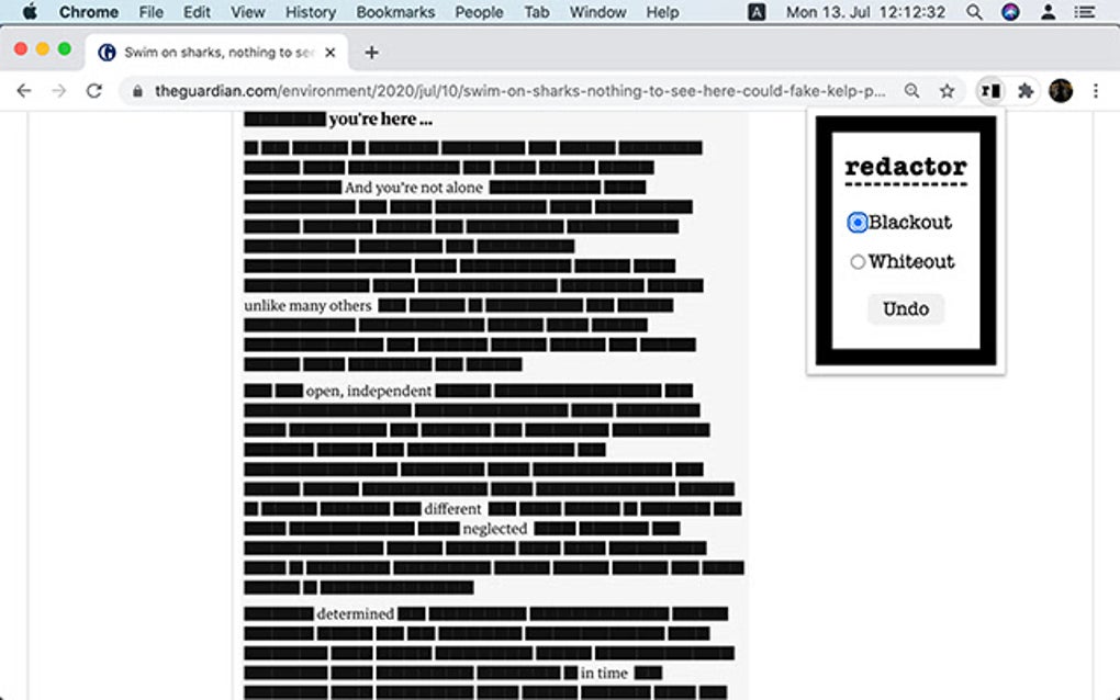redactor for Google Chrome - Extension Download
