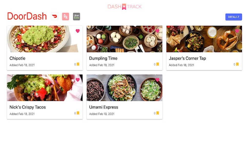 DashTrack - Doordash Favorites & More for Google Chrome - Extension ...