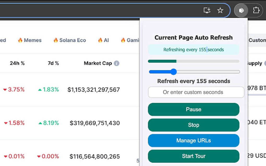 Auto Refresh with Progress para Google Chrome - Extensión Descargar