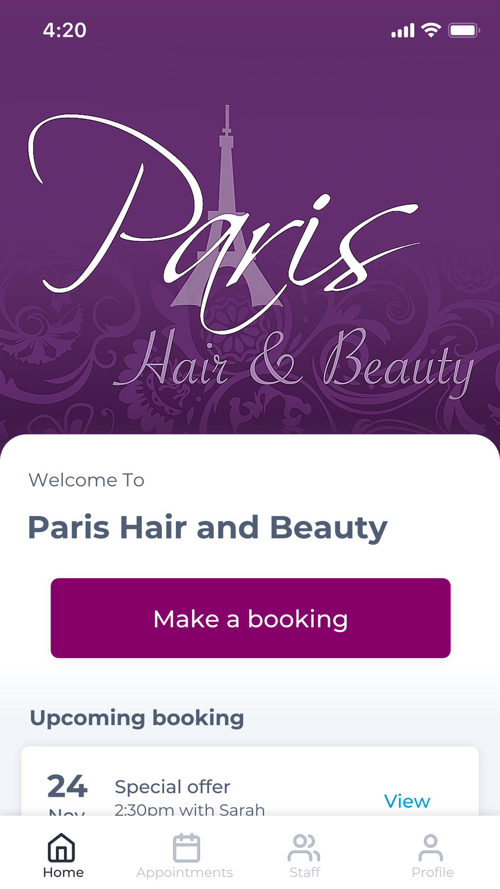 Paris Hair and Beauty para iPhone - Descargar