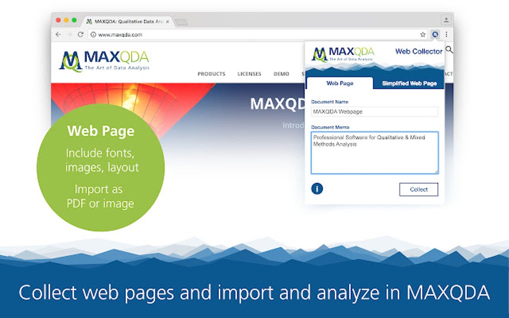 Web Collector for MAXQDA 2018 and 12 para Google Chrome - Extensión Descargar
