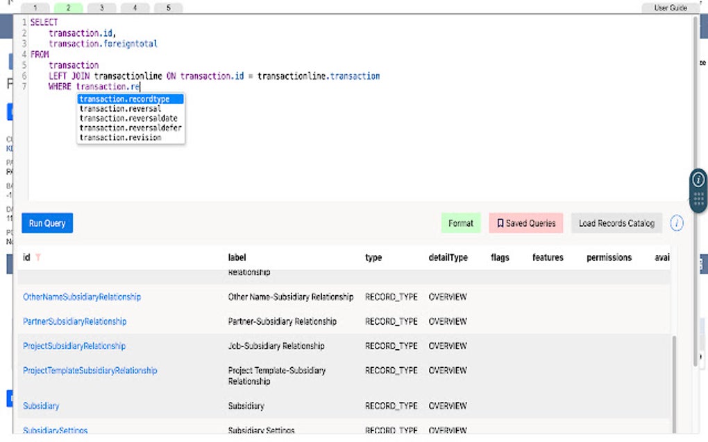 Netsuite SuiteQL Editor สำหรับ Google Chrome - ส่วนขยาย ดาวน์โหลด