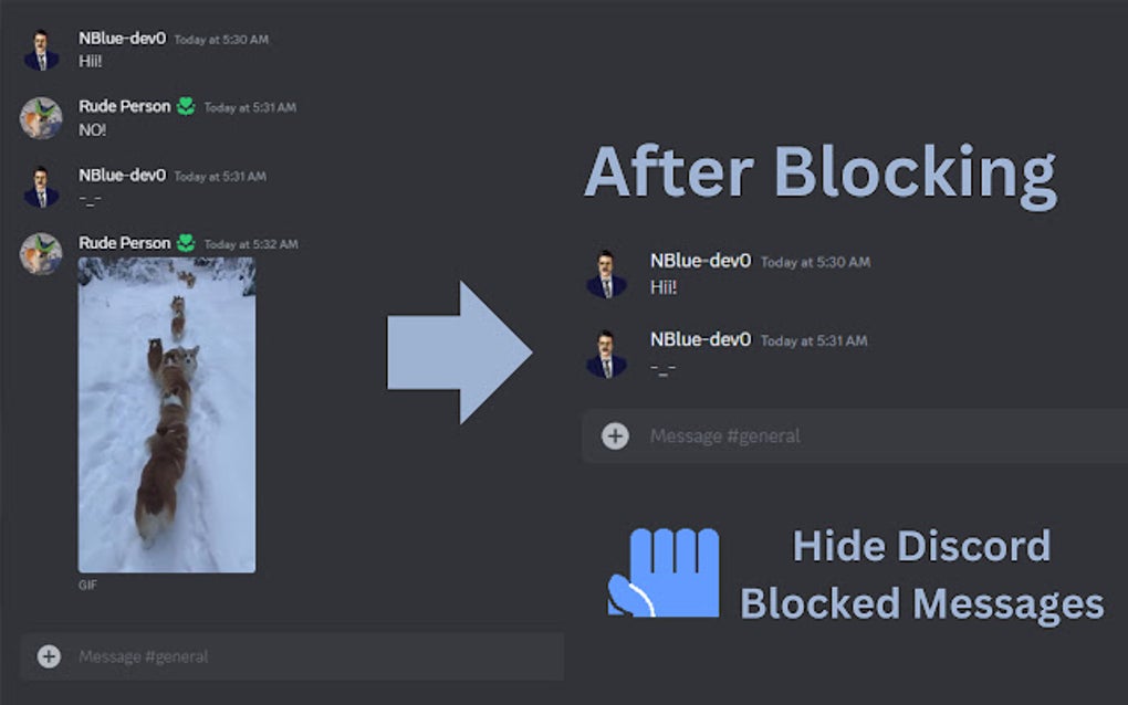 Hide Discord Blocked Messages สำหรับ Google Chrome - ส่วนขยาย ดาวน์โหลด
